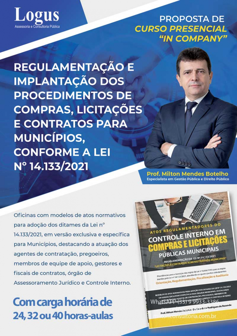 Cursos in company – Nova Lei de Licitações – Milton Consultoria